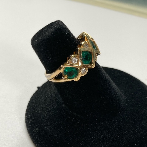 Ross-Simons | Jewelry | Rosssimons Emerald Band Xs Os Ring 8ktsterling ...